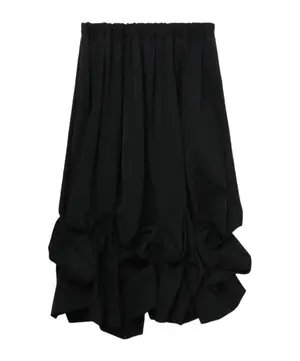 Comme Des Garçons Ruffled Midi Skirt - Black