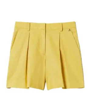 TWINSET Lurex-detail Tailored Shorts - Yellow