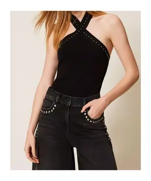 TWINSET Halterneck Knitted Top