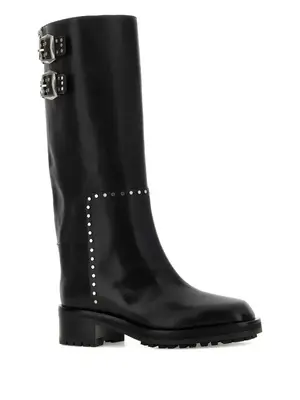 JIMMY CHOO Brooklyn Kb Buckle Studded Boots