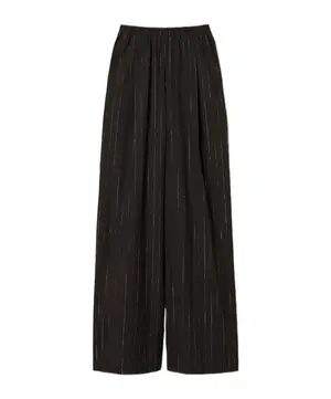 TWINSET Pinstriped Palazzo Trousers - Black
