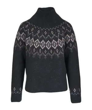 Vince Donegal-finished Patterned Turtleneck Sweater