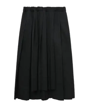 Comme Des Garçons Pleated Midi Skirt - Black