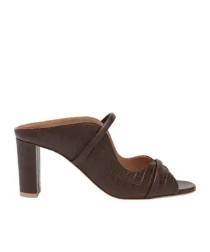 MALONE SOULIERS Norah Embossed Leather Sandals - Brown