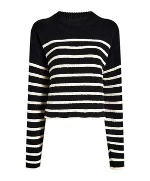 Proenza Schouler Striped Cropped Sweater