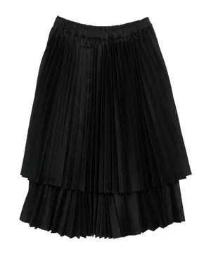 Comme Des Garçons Pleated Midi Skirt - Black