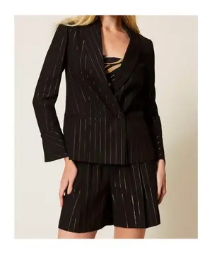 TWINSET Pinstriped Blazer