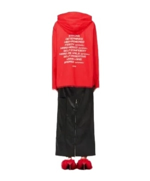 MSGM Long-sleeve Hooded Sweatshirt With Front And Rear Lettering