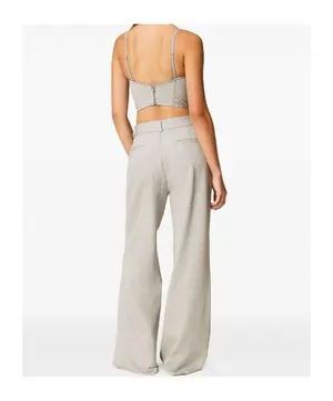 TWINSET Tailored Pleated Trousers With Logo Hardware
