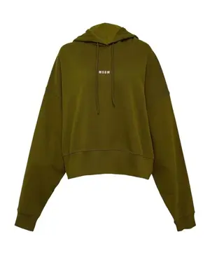 MSGM Logo-print Hoodie - Brown