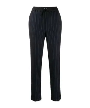 P.a.r.o.s.h Pinstriped Tailored Trousers With Rolled Cuffs