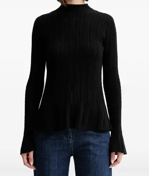 TWINSET Cable-knit Jumper With Ruffled Hem