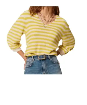 TWINSET V-neck Striped Sweater