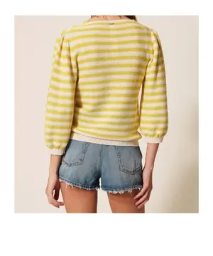 TWINSET V-neck Striped Sweater