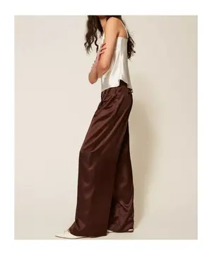 TWINSET Satin Palazzo Trousers