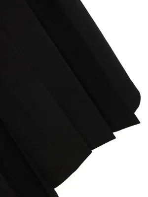Comme Des Garçons Gabardine Belted Pleated Midi Dress