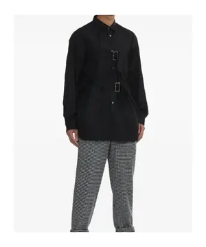 Comme Des Garçons Buckled Cotton Shirt