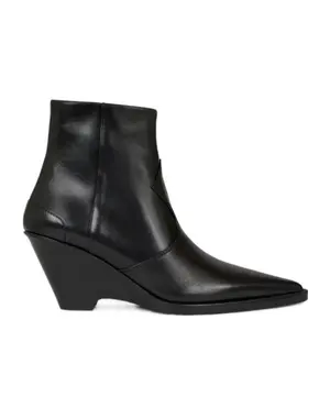 Etro Leather Ankle Boots With Wedge Heel