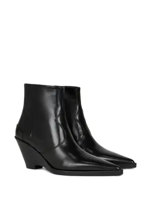 Etro Leather Ankle Boots With Wedge Heel