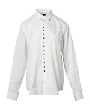 Comme Des Garçons Stud Long-sleeve Shirt - White