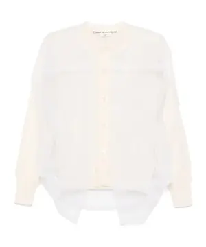 Comme Des Garçons Wool Cardigan - White
