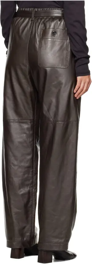 LEMAIRE Pleat Detailed Belted Straight Leg Pants