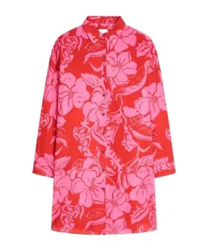 Dries Van Noten Floral Print Shirt Midi Dress