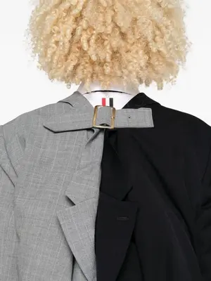 Comme Des Garçons Pinstriped Two-tone Jacket