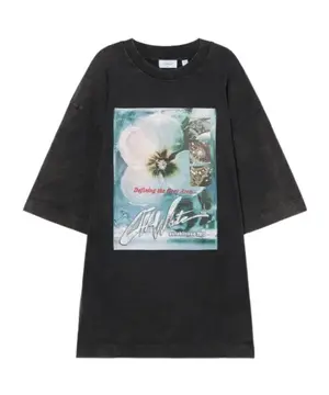 Off-White Over Graphic T-shirt Dress - Black