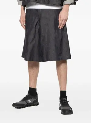 Comme Des Garçons Wide-leg Denim Shorts
