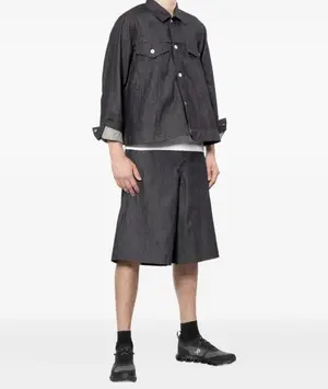 Comme Des Garçons Wide-leg Denim Shorts