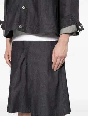 Comme Des Garçons Wide-leg Denim Shorts