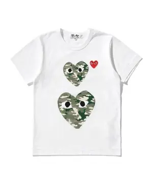 Play Comme Des Garcon Heart Eyes T-shirt - White