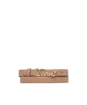 TWINSET Logo-buckle Belt - Nude