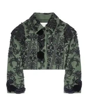 Dries Van Noten Sequin-embroidered Cotton Jacket