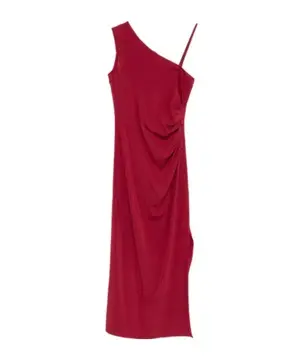 Max Mara Asymmetric Draped Midi Dress