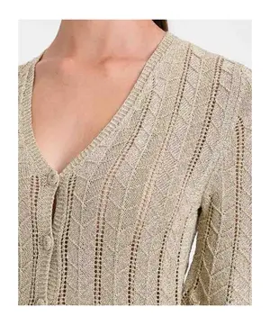 TWINSET Pointelle-knit Chevron-pattern Sweater - Nude