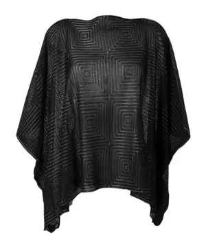Junya Watanabe Oversized Patterned Knitted Top - Black