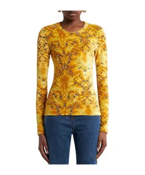 Etro Chenille Jacquard Top - Brown