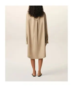 AMI Paris De Coeur Button Pocket Shirt Dress