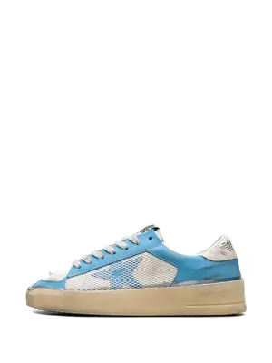GOLDEN GOOSE Stardan Lab Sneakers In Light Blue Nappa Leather And White Mesh - Nude