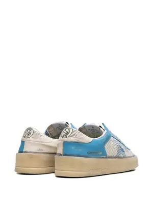 GOLDEN GOOSE Stardan Lab Sneakers In Light Blue Nappa Leather And White Mesh - Nude