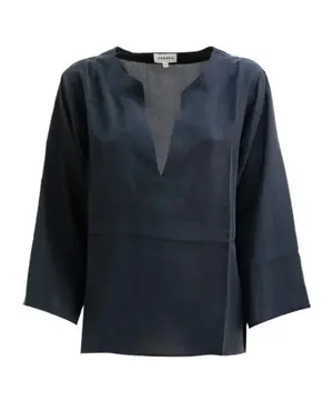 P.a.r.o.s.h V-neck Flowy Blouse - Black