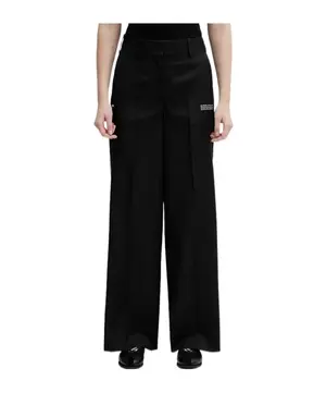 Off-White Wide-leg Trousers - Black