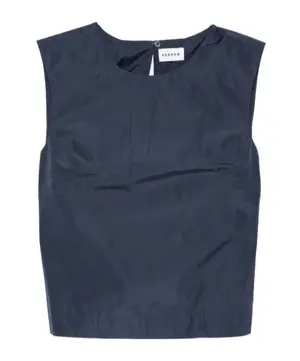 P.a.r.o.s.h Round-neck Sleeveless Top - Dark Blue