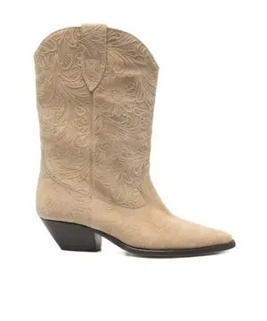 Isabel Marant Étoile Duerto Suede Cowboy Boot - Nude