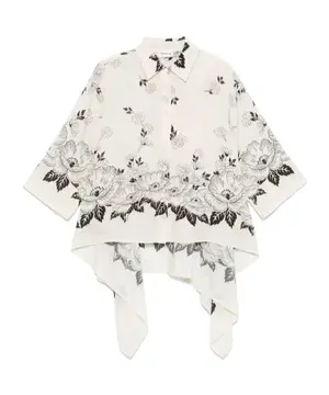 P.a.r.o.s.h Floral-print Shirt - White