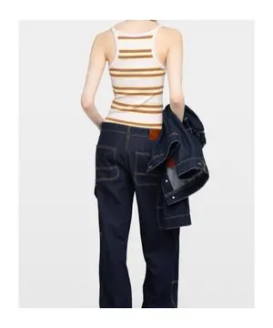 Zadig&Voltaire Striped Ribbed Tank Top