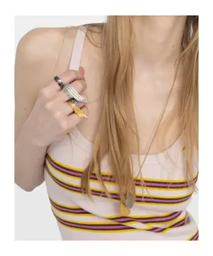 Zadig&Voltaire Striped Ribbed Tank Top
