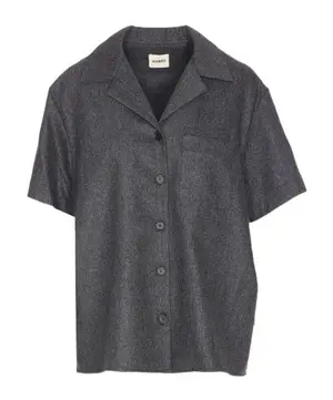 Khaite Riordan Buttoned Short-sleeve Shirt